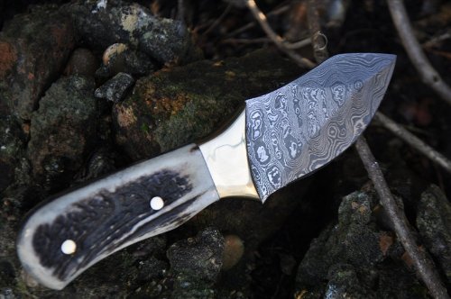 Perkin Knives Damascus Steel Knife - Handmade Damascus Hunting Knife