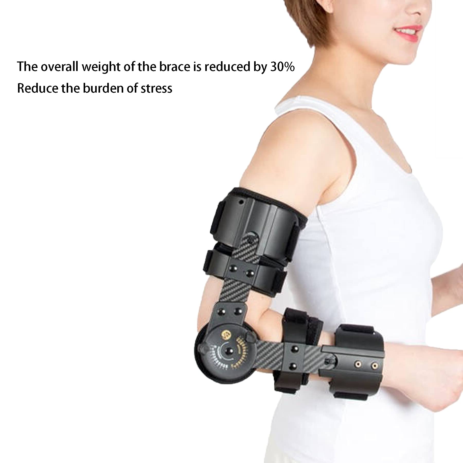 WILLQ ROM Hinged Elbow Brace Adjustable Post Op Elbow Brace for Ligament and Tendon Repairs and Dislocations Stabilizer Splint Arm Injury Recovery Support Hinged Support Sling,Right