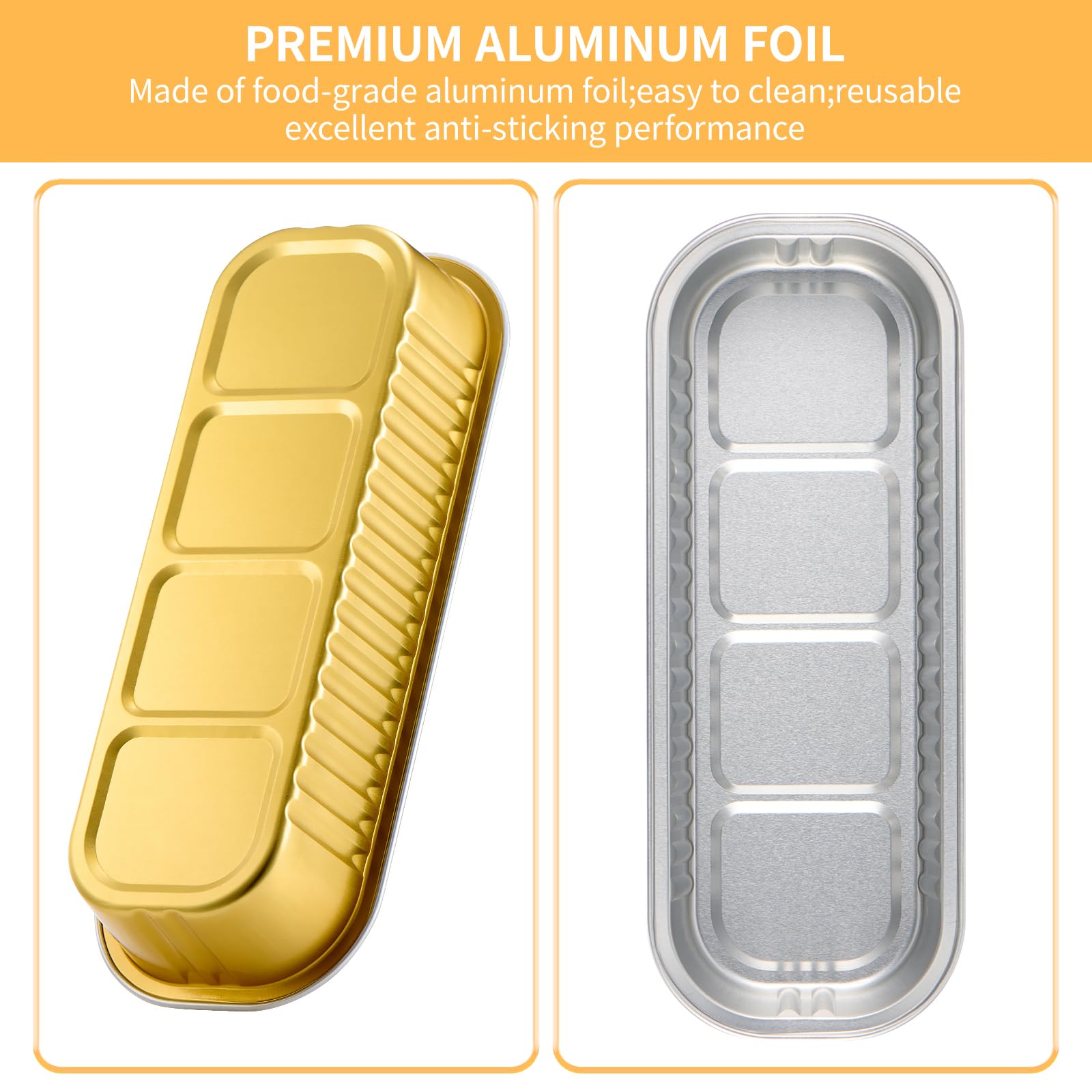 SHICANGSHIYE Small Cake Pans - 50 Pack, 6.8oz, Gold Cake Containers with Lids, Ideal for Outdoor Activity & Holiday Celebration, Disposable Cake Containers with Lids