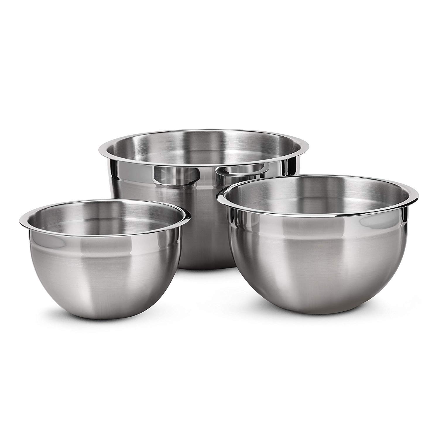 Tramontina Gourmet Selection 3 Mixing Bowls Stainless Steel 3qt - 5qt - 8qt