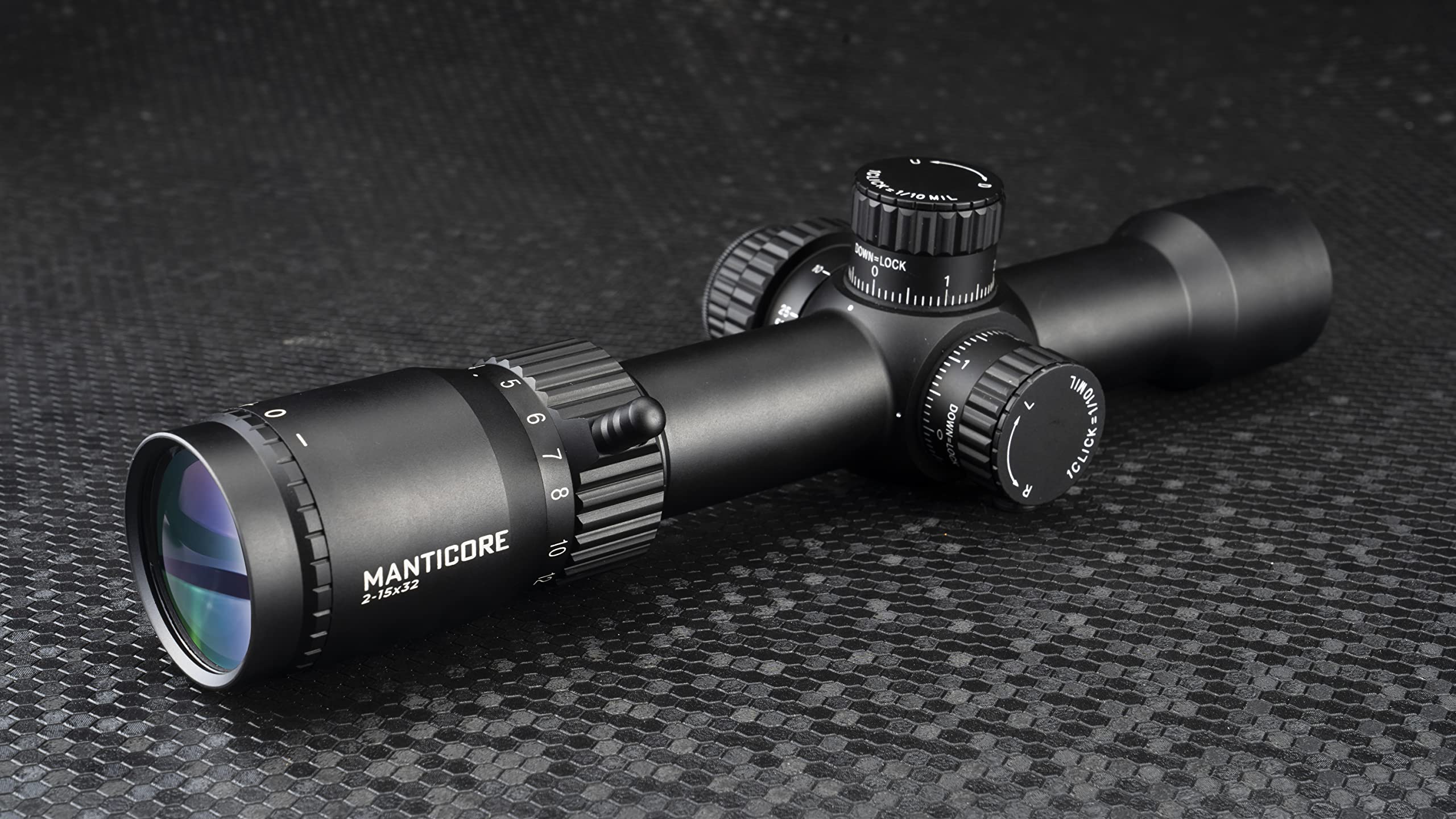 Viiko Manticore 2-15x32 Tactical Scope Side Parallax Adjustment Mildot Throw Lever