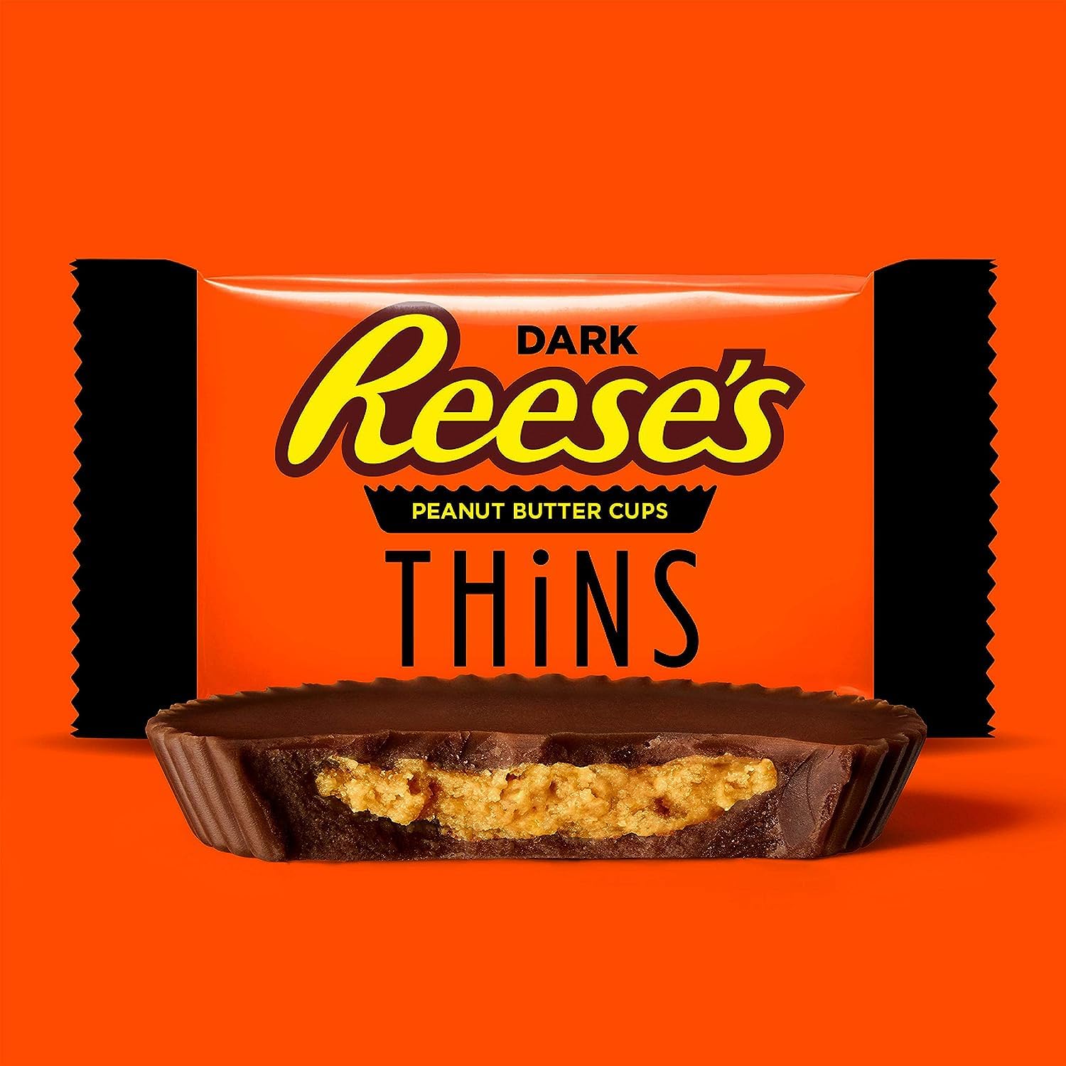 ReesesThins Dark Chocolate Peanut Butter Cups Candy - Peanut Butter Dark Chocolate Candy - 110 Individually Wrapped Pieces β 3lb Bulk Party Pack