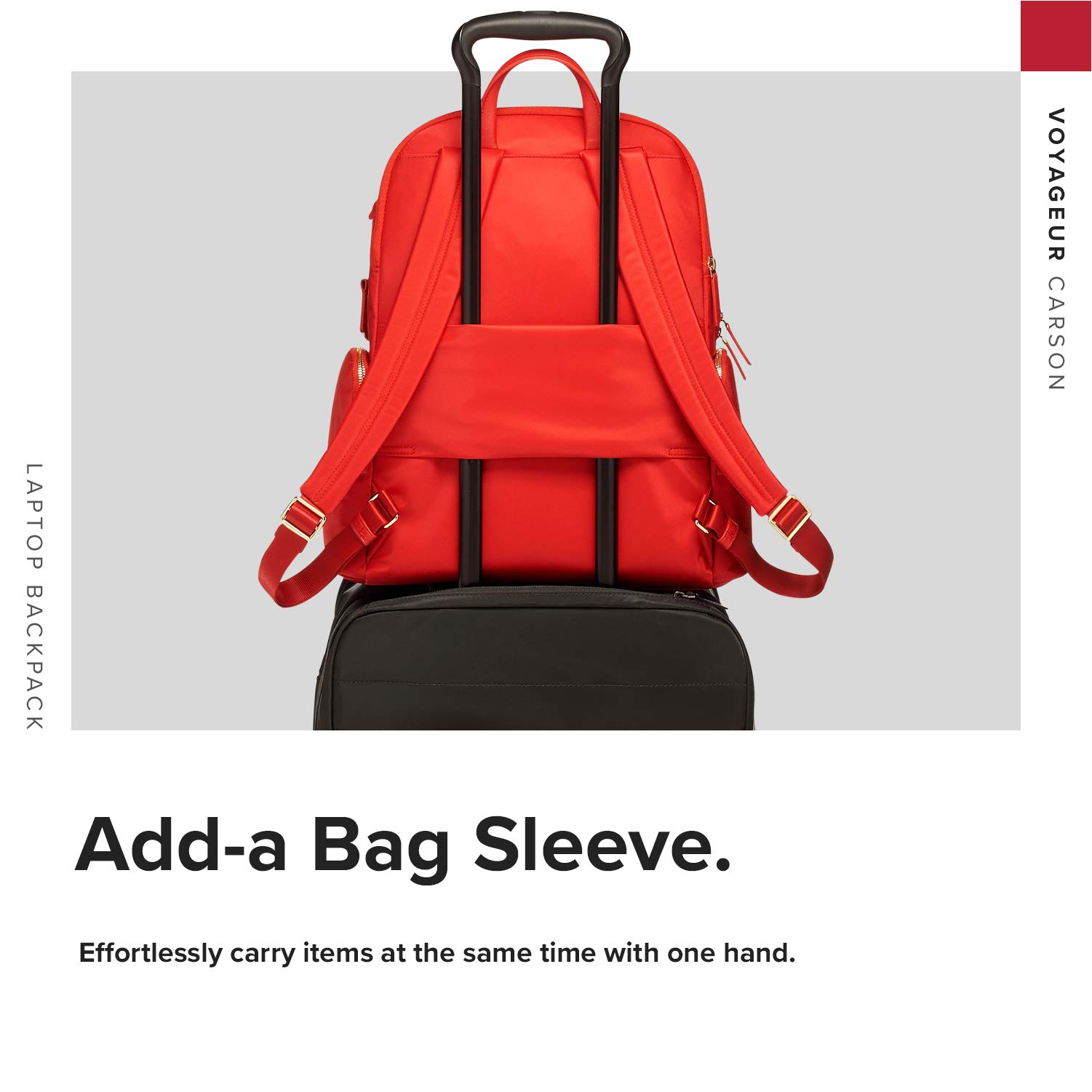 Tumi Women's Voyageur Carson Backpack, Sunset, Red, One Size