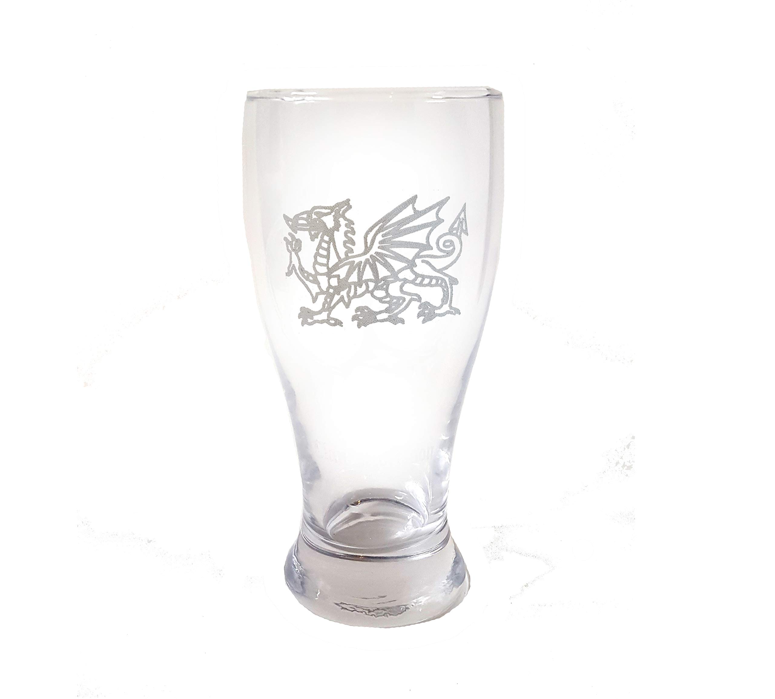 Welsh Dragon Celtic Pint Glass, Free Personalization
