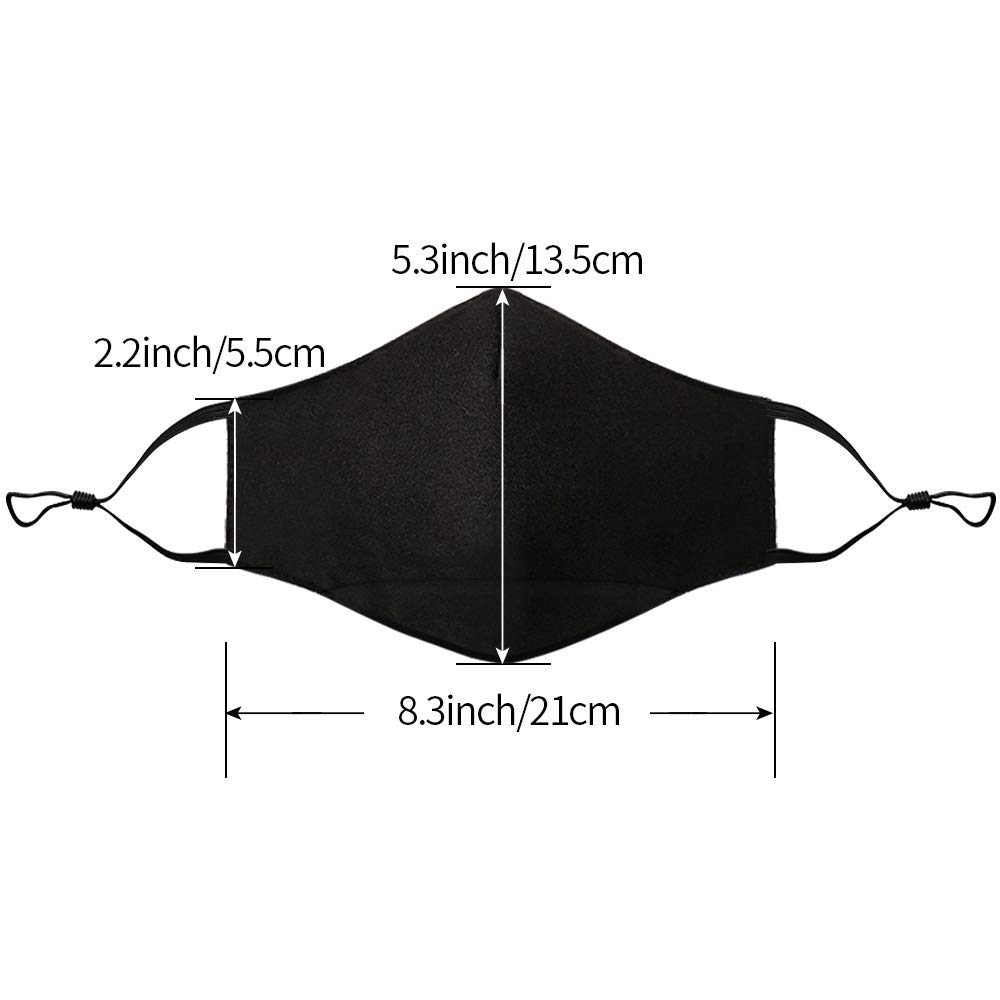 RURING 5Pcs Unisex Protective Adjustable and Reusable Dust Cotton Cover and 20Pcs Filters