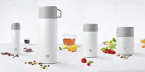 ZWILLING Thermo Travel Bottle, 15.2 oz, Silver-White