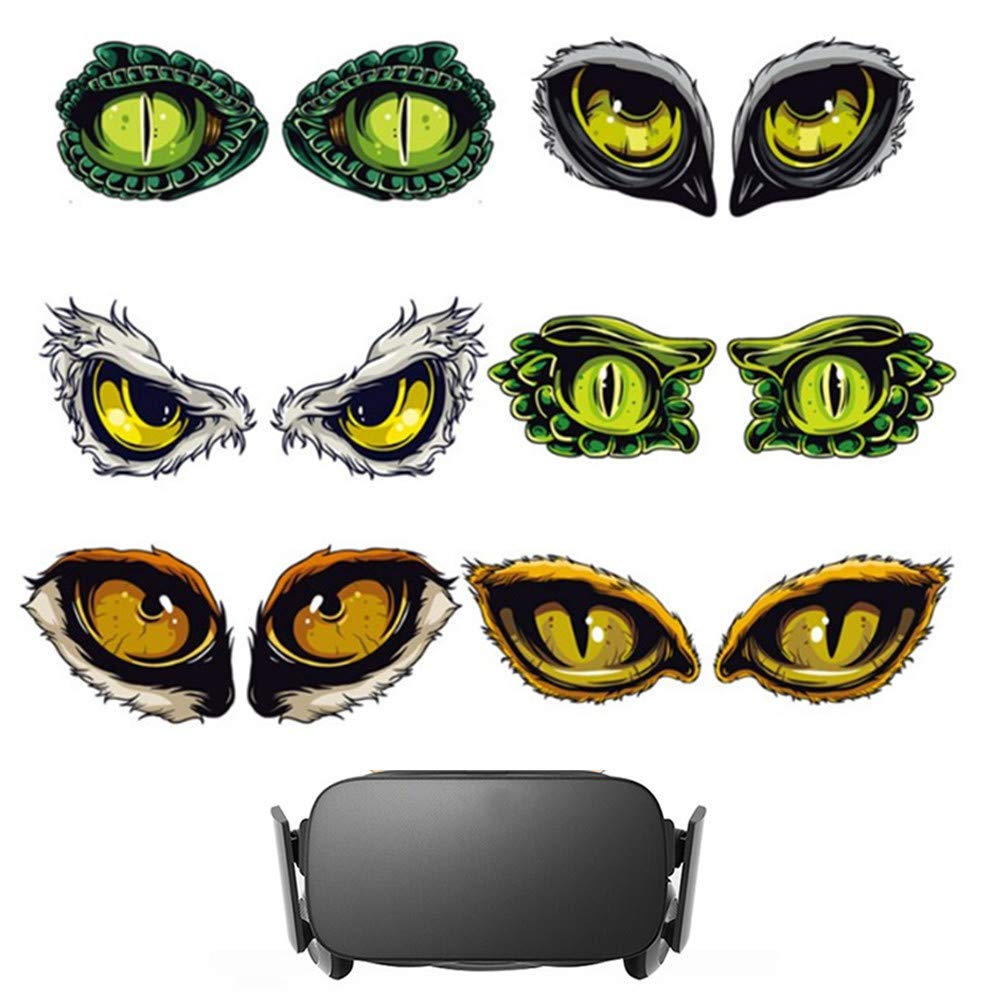 VR Skins Vinyl Decal Cover Eye Sticker Styles Sticker for Quest Headset Oculus Rift S VR Headsets 6Pack