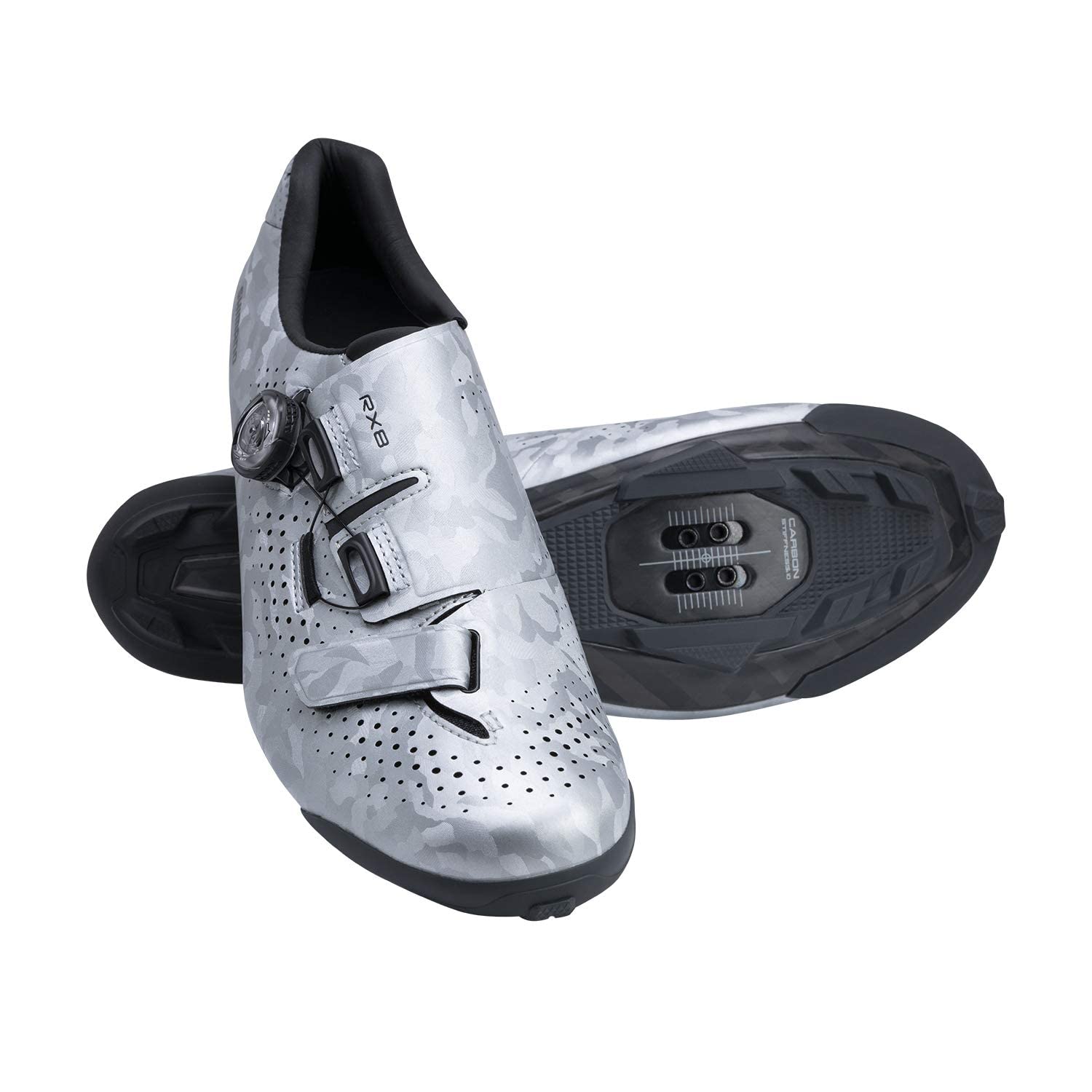 SHIMANO SH-RX800 High Performance Gravel Racing Shoe, Silver, 8.5-9 Men (EU 43)