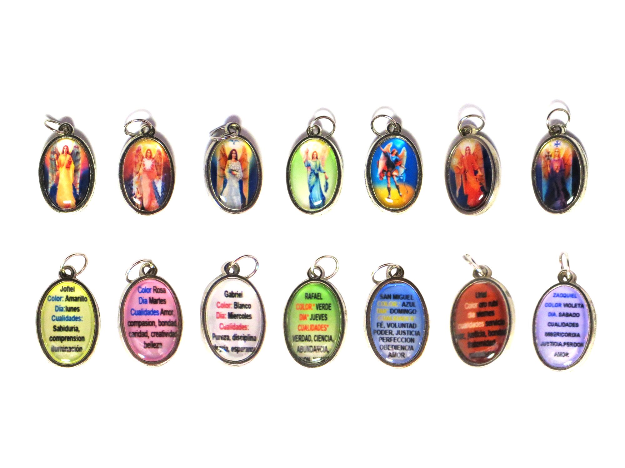 Seven Archangels (Miguel Jofiel Samuel Gabriel Raphael Uriel Zadkiell) Medals Angels (7 pack) Angels Weekly Protection Religious Gift