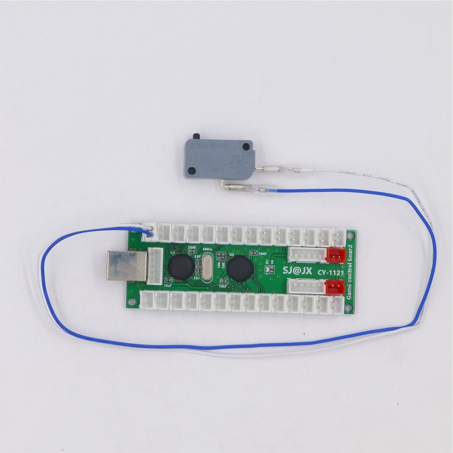 SJJX 2 Players Arcade Game DIY Kit USB Encoder Controller Button Joystick For Retro Pie Raspberry Pi MAME PC