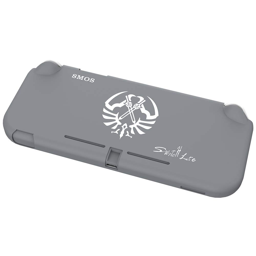 SMOS Silicone Case for Nintendo Switch Lite, Protective Cover Case Anti-Scratch and Non-Slip Rubber Case for Nintendo Switch Lite Console (Cherry Powder(Plate Style))