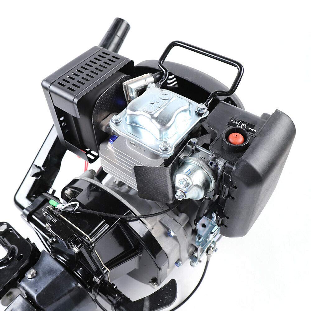 TFCFL 4 Stroke 6.0HP Electric Outboard Motor,Outboard Motor Boat Engine Water Cooling CDI System,Heavy Duty Inflatable Fishing Boat Engine 3.75KW 2500 R/MIN (4 Stroke 6.0HP)