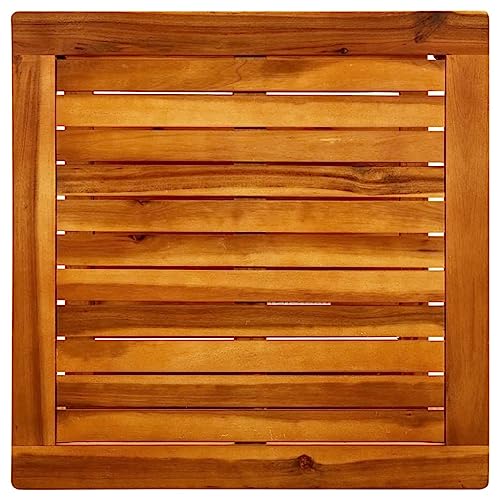 QJBSAVVA Coffee Table 23.6"x23.6"x17.7" Solid Acacia Wood,Bedside Tables Side Tables End Tables Entrance Tables Suitable for Meeting Rooms, Reception Rooms, Offices