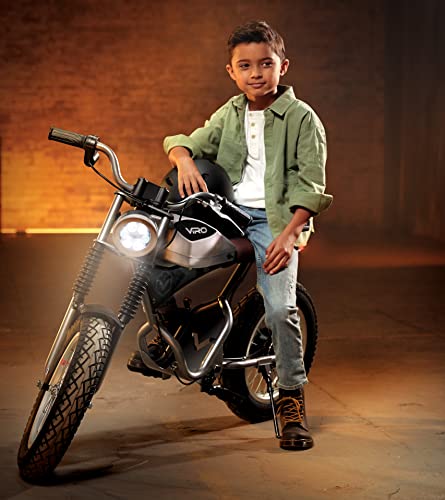VIRO Rides Cafe Racer 25.2 V, Motorized Electric Mini-Bike with Parent-Controlled Max Speed for Ages 8+