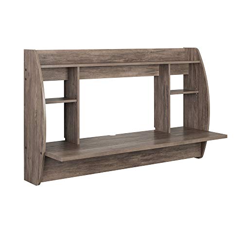 Wide Floating Desk, Drifted Gray