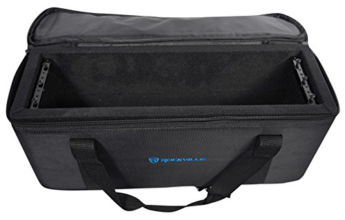 Rockville 3U Rack Bag Double-Sided Case with 12" Depth + Shoulder Strap (RRB30),Black
