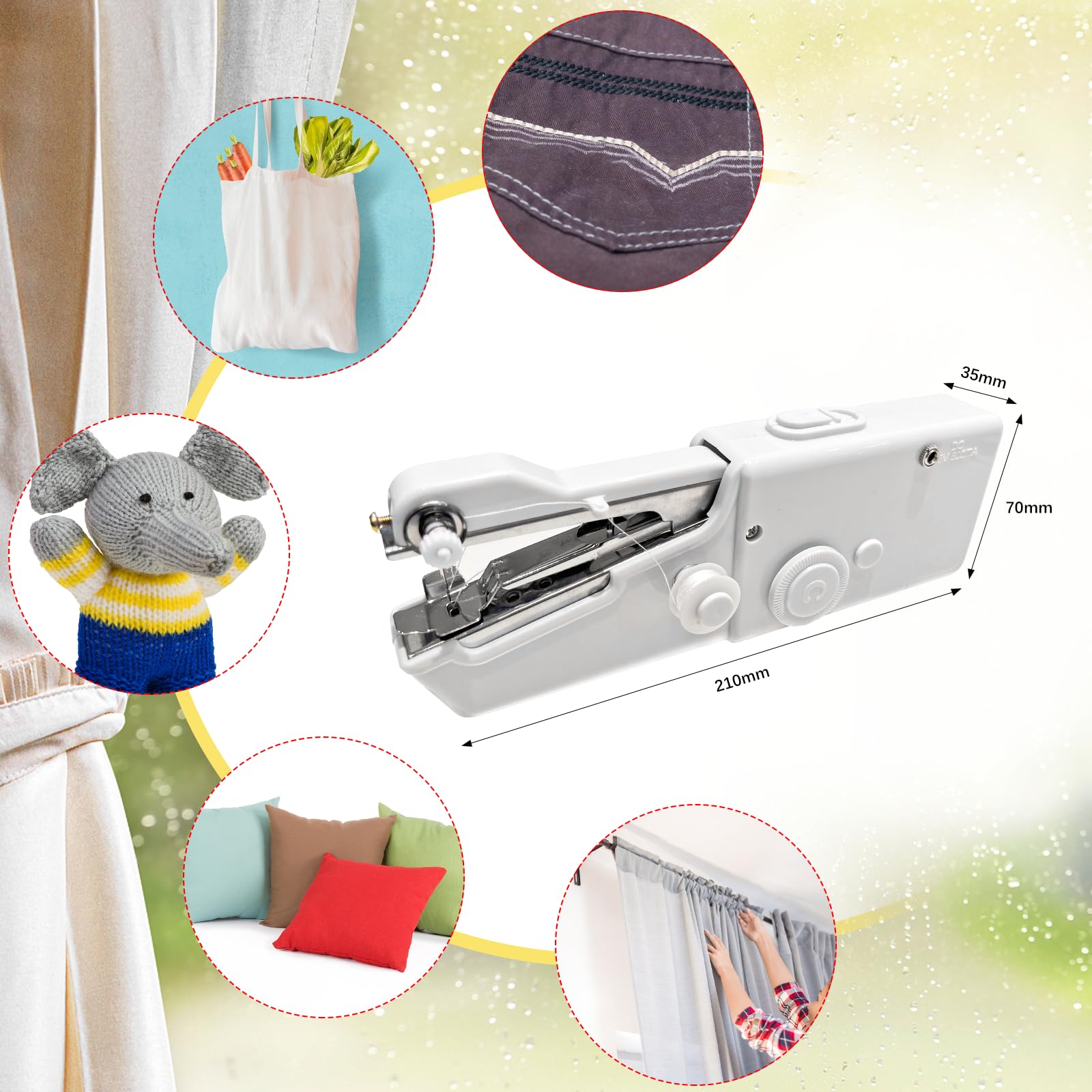 Sewing Machine,Portable Sewing Machine For Beginners, Fast Stitching And Easy To Use, Suitable For Beginners And Professionals Diy Clothing