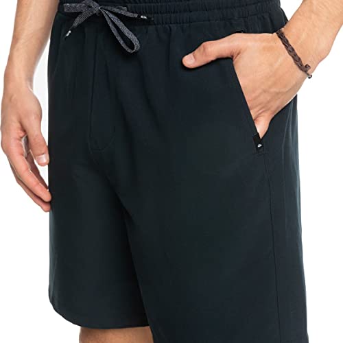 Quiksilver Ocean Elastic Amphibian 18 Hybrid Shorts Mens Sz L Black