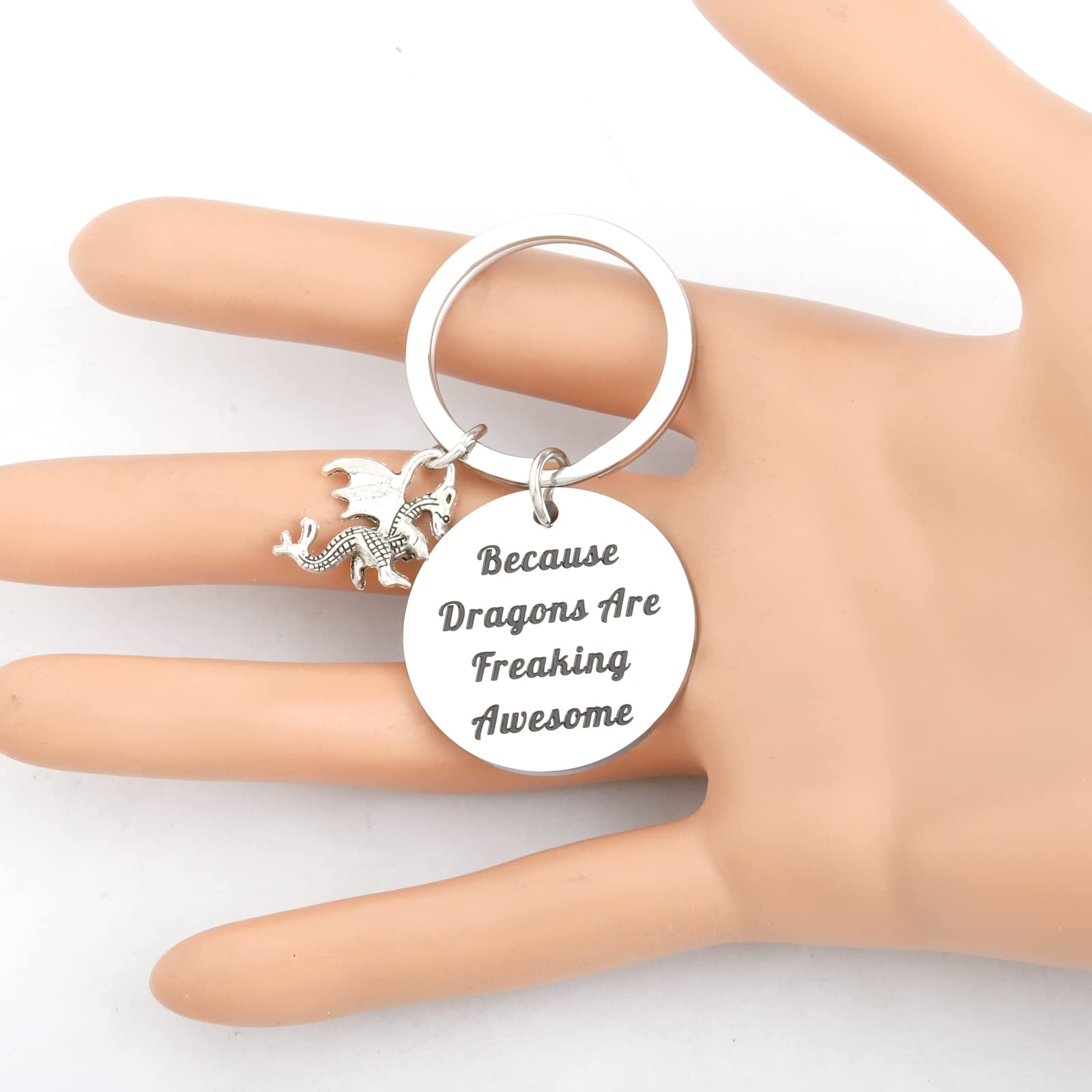 Zuo Bao Funny Dragons Gifts Because Dragons Are Freaking Awesome keychain Dragons Lover Gift for Women (Because Dragons Are Freaking Awesome)
