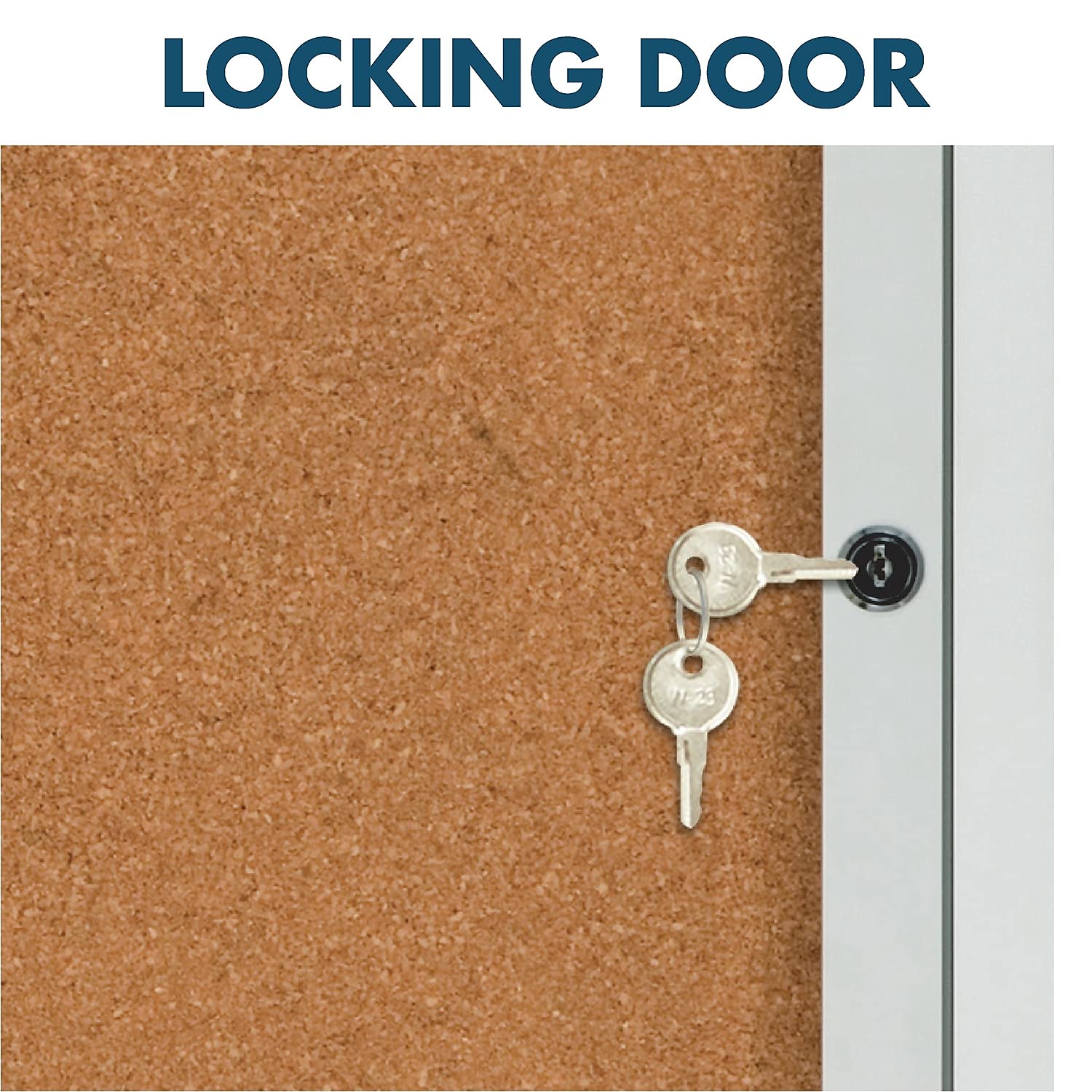 Quartet 2363 Cork Board W/Glass Door, 1 Door, 2-Ft x3-Ft, Aluminum Frame
