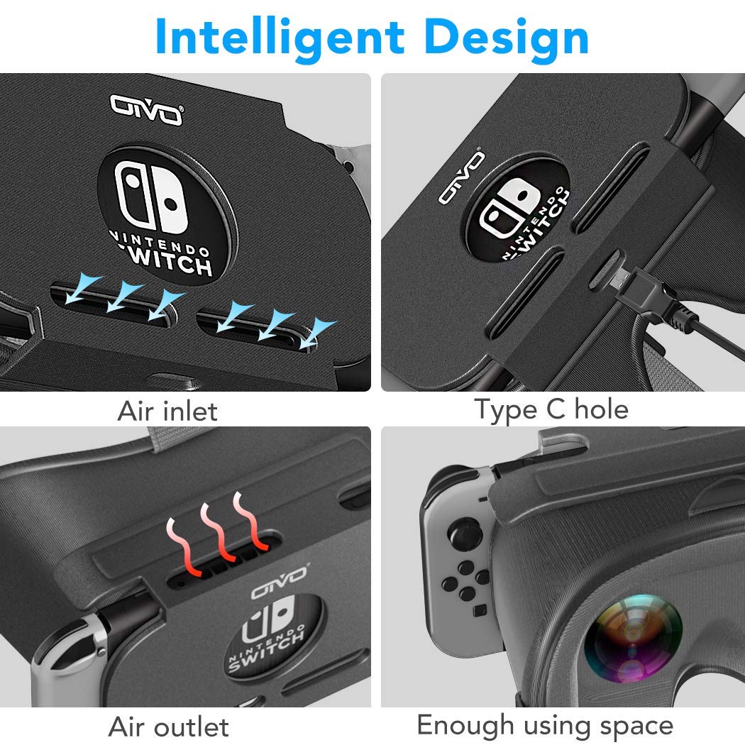 VR Headset Compatible with Nintendo Switch & Nintendo Switch OLED Model, OIVO 3D VR (Virtual Reality) Glasses, Switch VR Labo Goggles Headset for Nintendo Switch