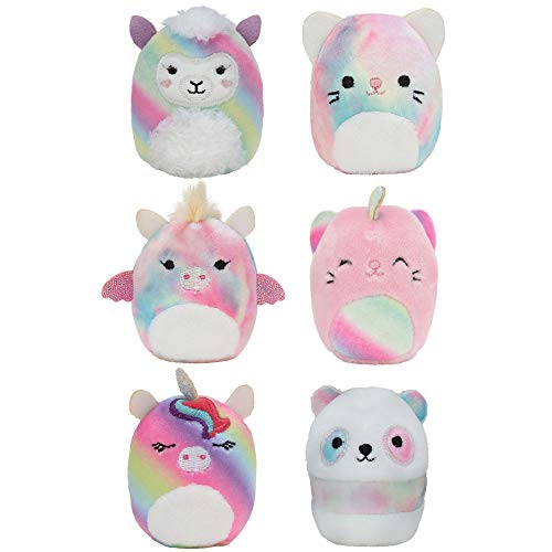 Squishville Squishmallows Mystery Mini Plush Rainbow Dream Squad, Six 2β Soft Mini-Squishmallow Rainbow Dream Squad, Irresistibly Soft Colourful Plush, Mini Rainbow Dream Squad Squishmallows