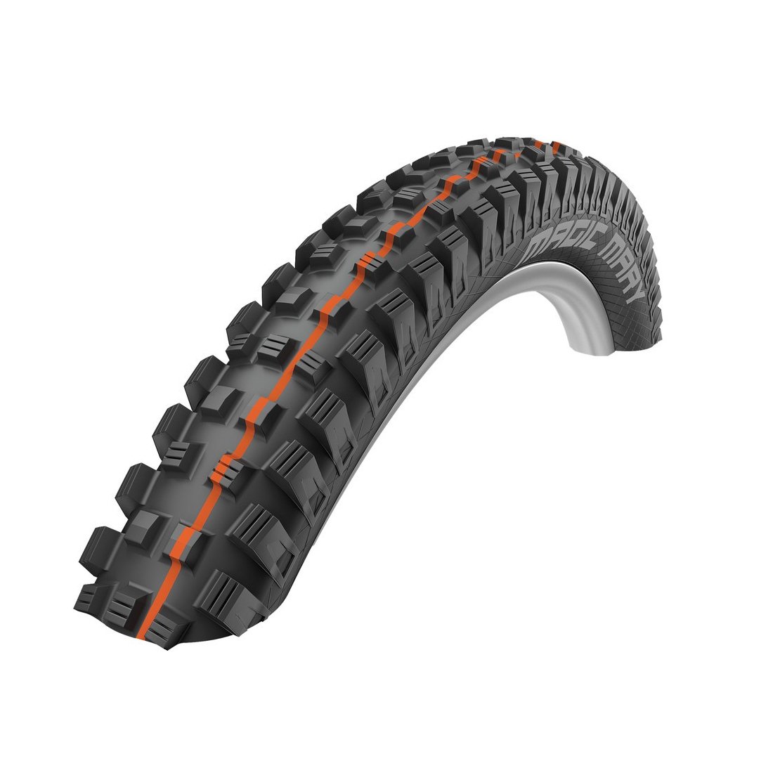 Schwalbe Unisex's Magic Mary Evo, Snakeskin, TLE Tyres, Black, 57-622