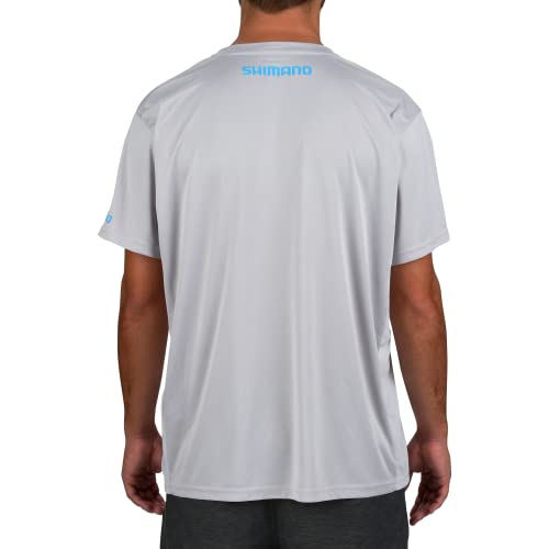 SHIMANO Fishing Short Sleeve Tech Tee - Gray, XL [ATEEVAPSSXLAGY]