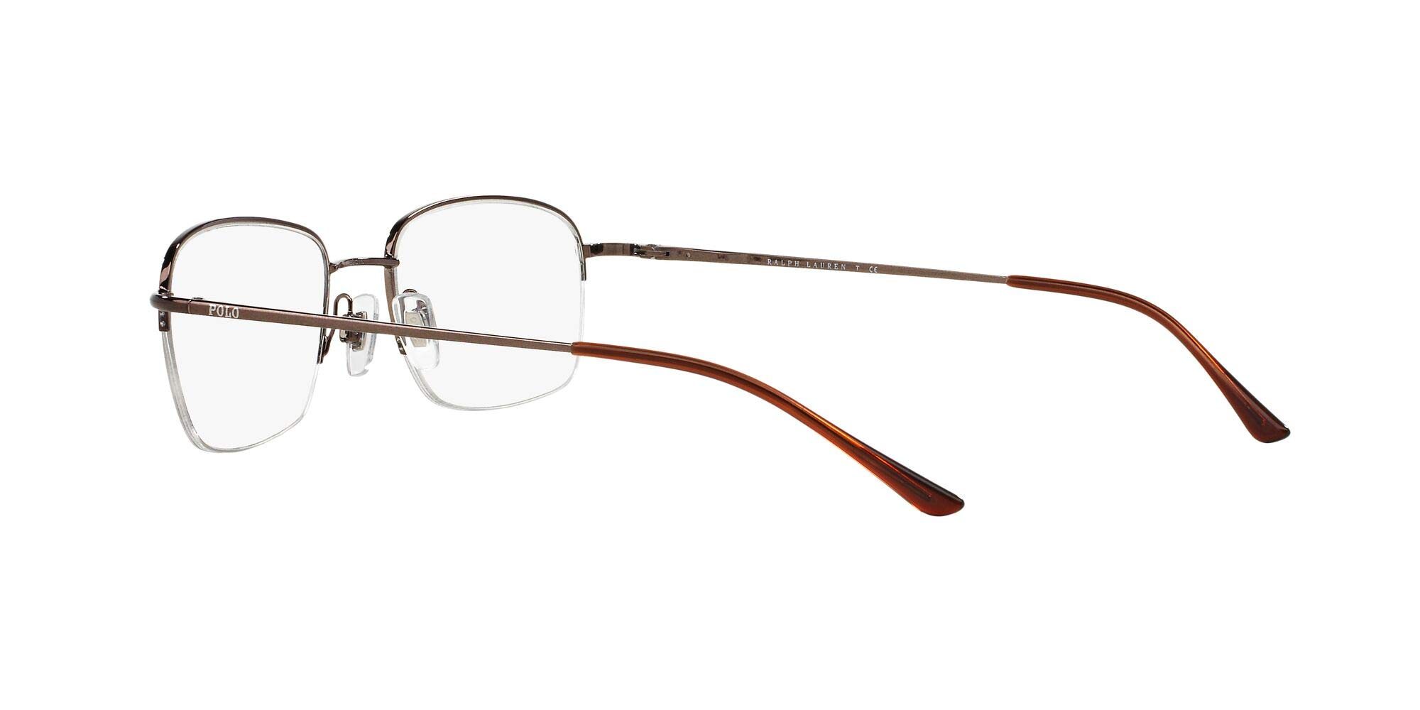 Polo Ralph Lauren Men's PH1001 Square Prescription Eyewear Frames, Shiny Brown/Demo Lens, 53 mm