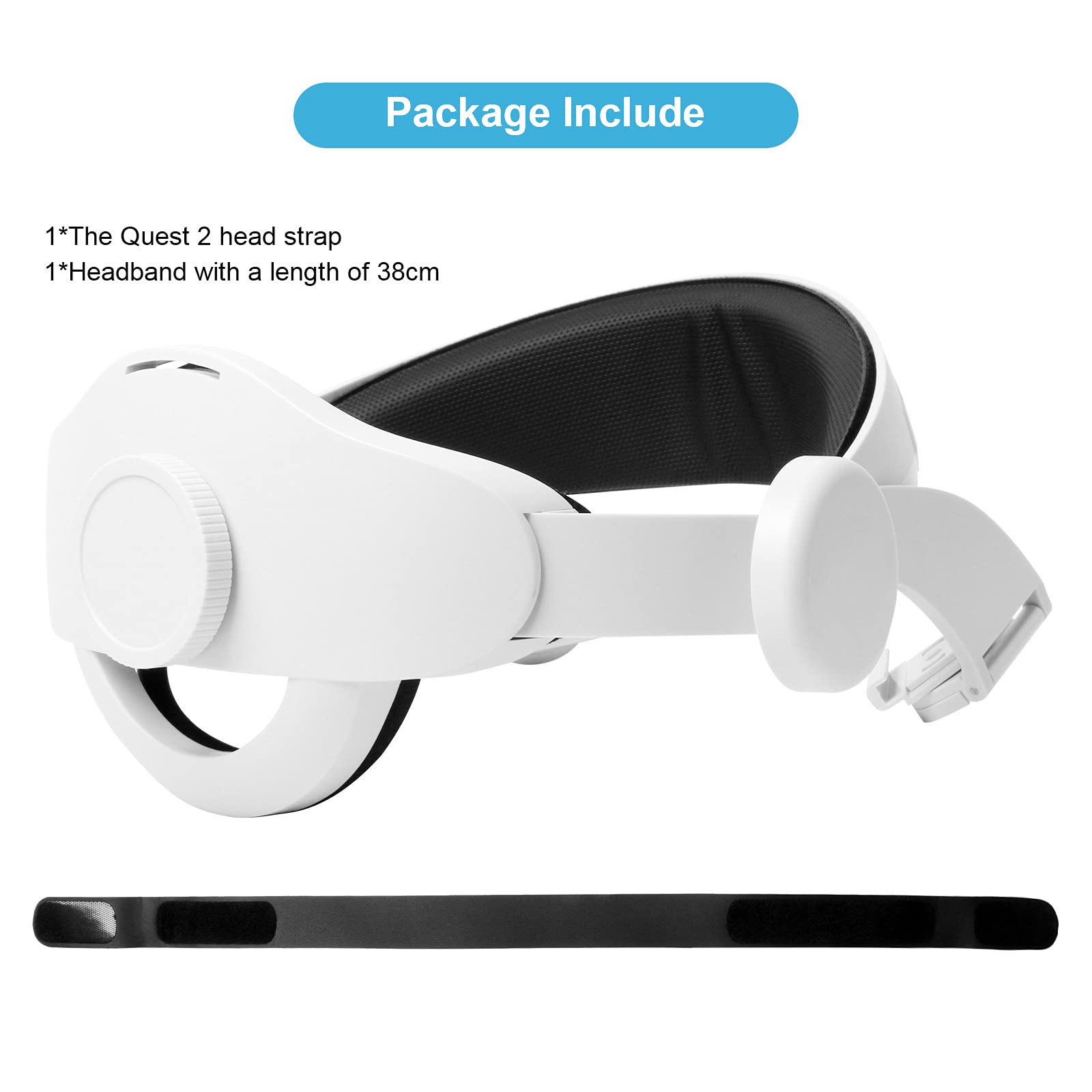 SYCOOVEN Head Strap Soft Pad Replacement Reduce Pressure Universal Fit for Oculus Quest 2(White)