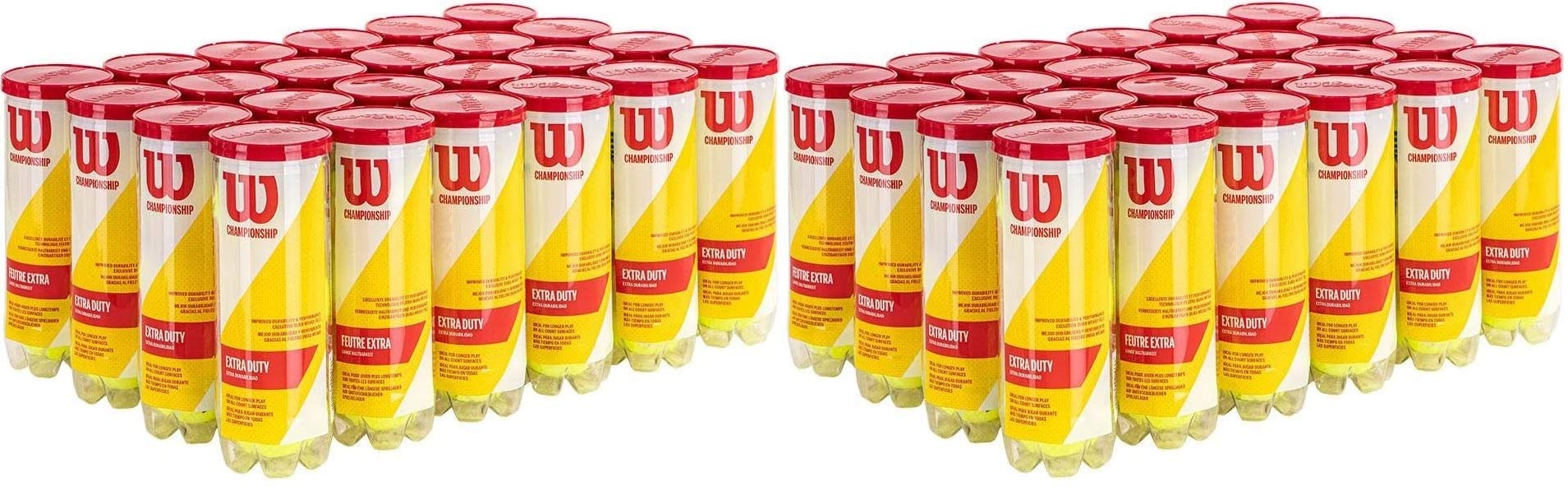 WILSON Championship Extra Duty Tennis Balls, 2 Cases