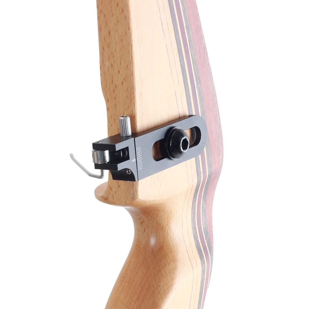 SOPOGER Archery Recurve Bow Magnetic Arrow Rest Screw on Micro Arrow Rest Right Hand for Hunting Target Shooting Outdoor Accessories (Black)