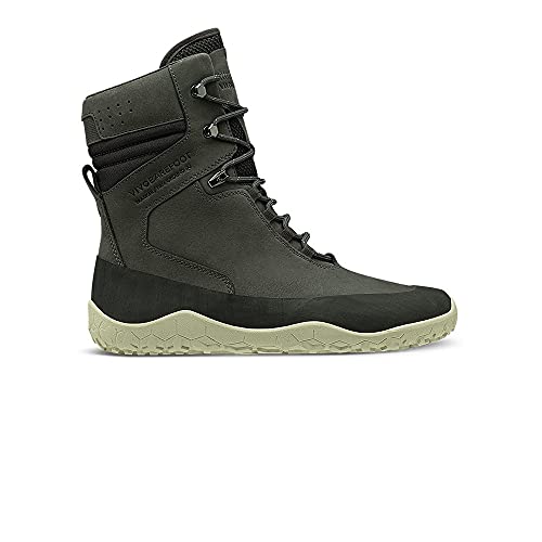 Vivobarefoot Tracker HI FG, Womens Leather Hiking Boot With Barefoot Firm Ground Sole and Thermal Protection