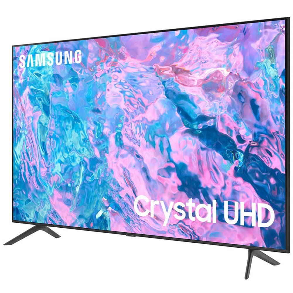 SAMSUNG UN65CU7000FXZA 65 inch Crystal UHD 4K Smart TV 2023 (Renewed) Bundle with 2 YR CPS Enhanced Protection Pack