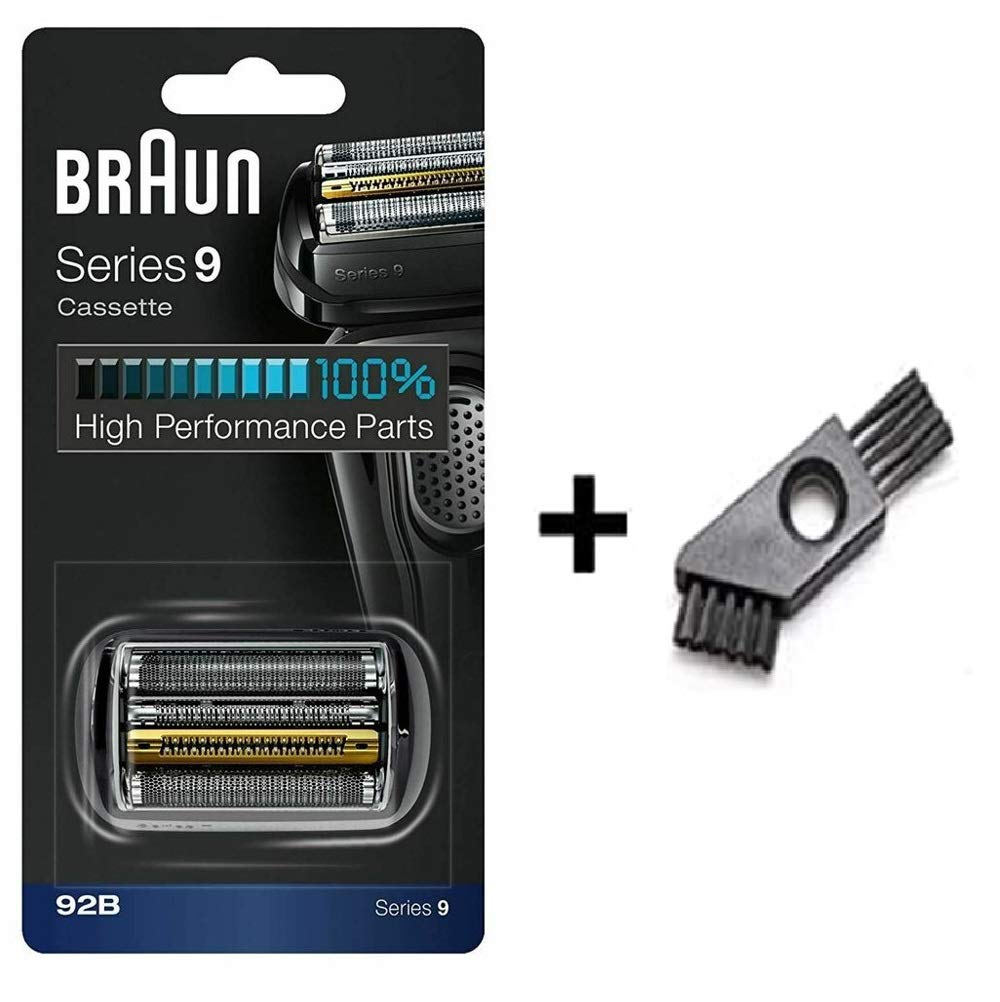 Service Pack 9 Series 92B Foil Head Shaver Head Replacement Foil and Blade Cassette with Cleaning Brush- Supplied in White Service Packaging