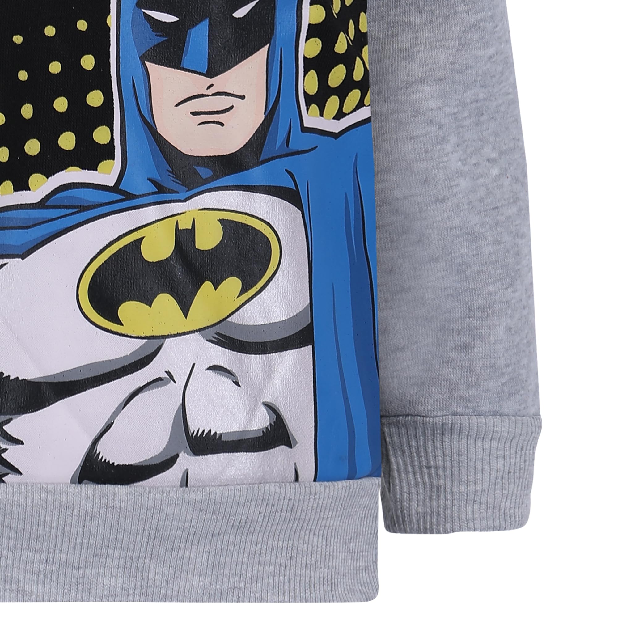 Warner Bros. Batman Boy Half Zip Up Hoodie for Toddlers and Little Kids – Grey/Black