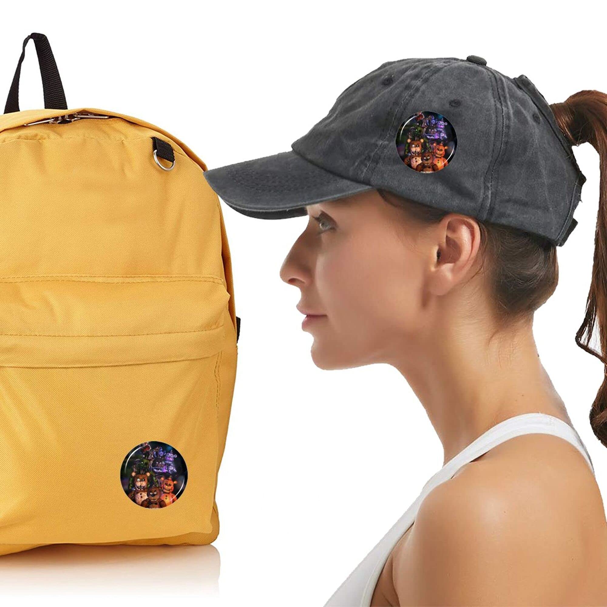 Zulsdeoi Midnight Horror Bear Drawstring Bag Gift Set Including Drawstring Backpack/necklace/50Pcs Stickers