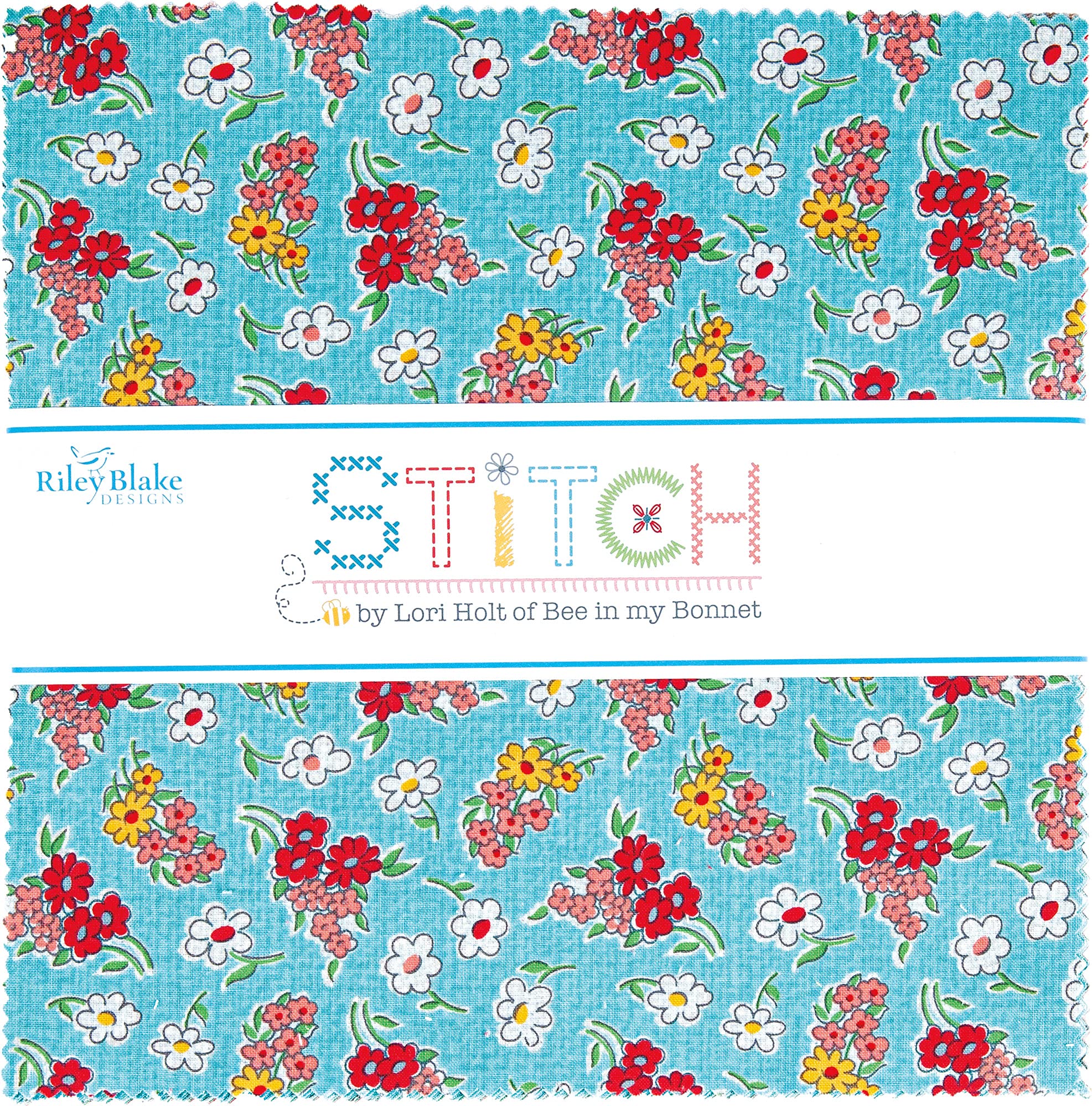 Riley Blake Designs Stitch 10 Inch Stacker by Lori Holt, 42 Pcs. (10-10920-42), 10 Inches