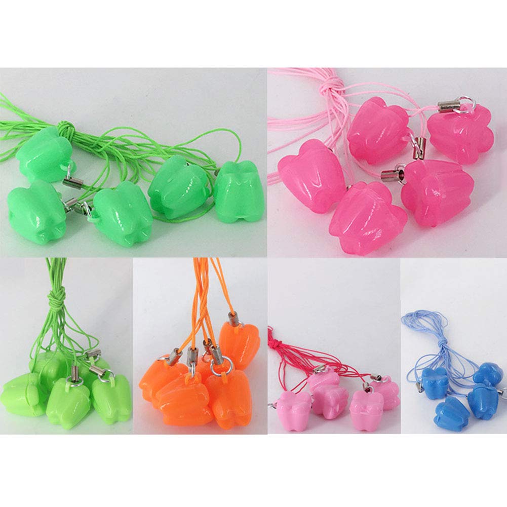 Redsa Tooth Saver Box, Plastic Tooth Saver Necklace with String, Tooth Keepsake Holder Organizer Tooth Fairy for Kids School Events Dental Offices