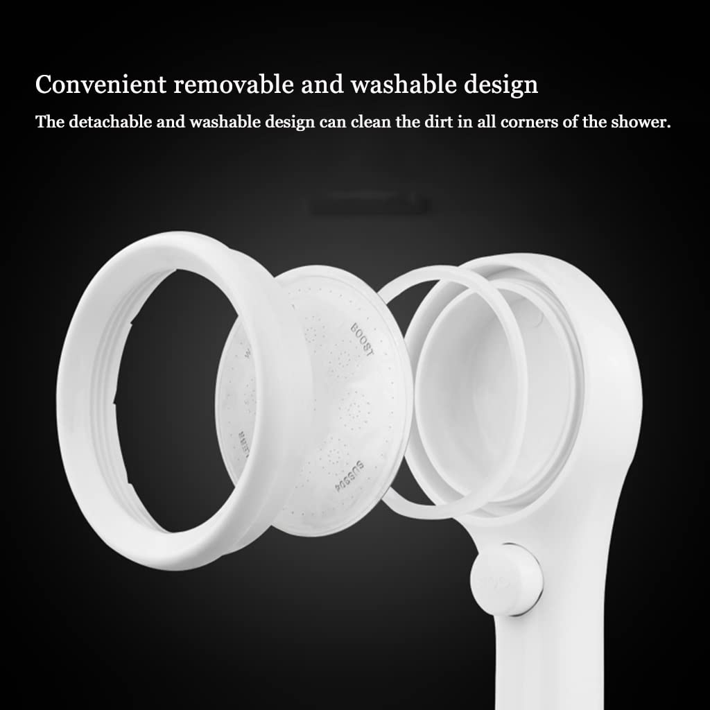 Pressurized shower head with 230 water outlets, Bathroom Shower Kit for home use with Swivel head, Spa Showerheads, One-click water stop