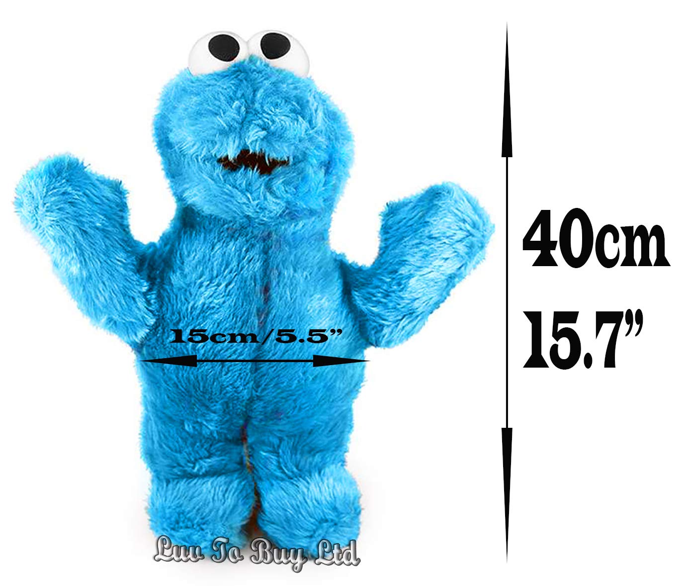 Sesame. Street Plush Toys : Ernie-Bert-Elmo-Cookie Monster,Official Licensed,(40cm/15.7") (Cookie Monster)