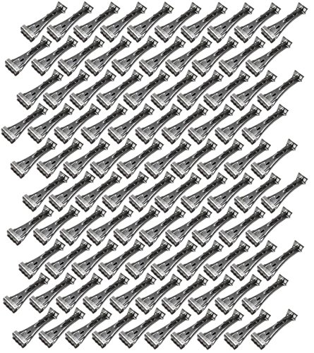 Quick Screw 6" inch Aluminum Hidden Rain Gutter Bracket Hook Clip Style Hangers with pre Inserted 3" Long ¼" hex Head self Drilling Screw (100 Per Package)