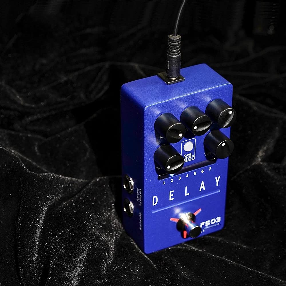 ZYZMH FS03 Guitar Delay Effects Pedal Stereo Delay Pedal 6 Delay Effects with 80s Looper Storable Presets Tap Tempo Trail on