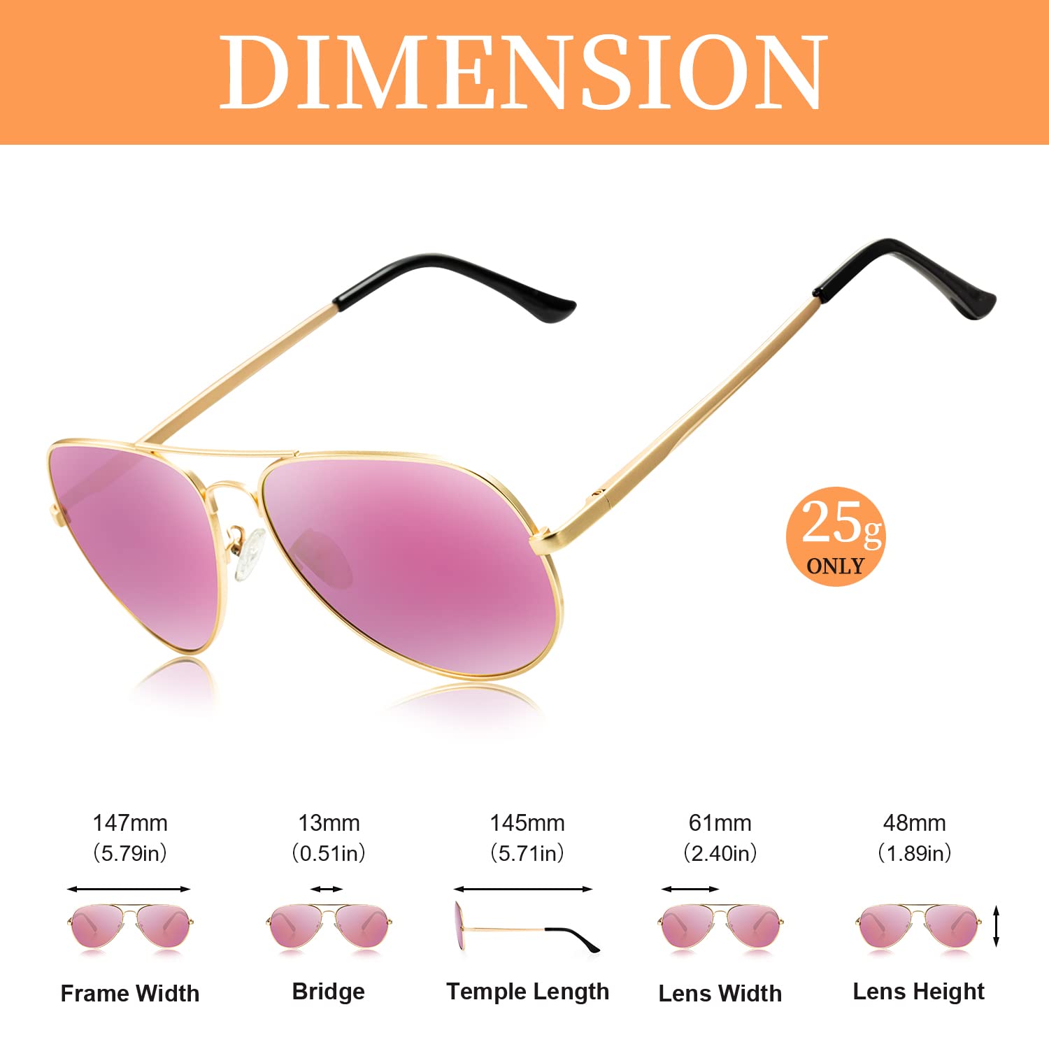 SODQW Aviator Sunglasses for Women Men Oversized with Metal Frame, Mirrored Polarized Aviator Sunglasses with UV Protection