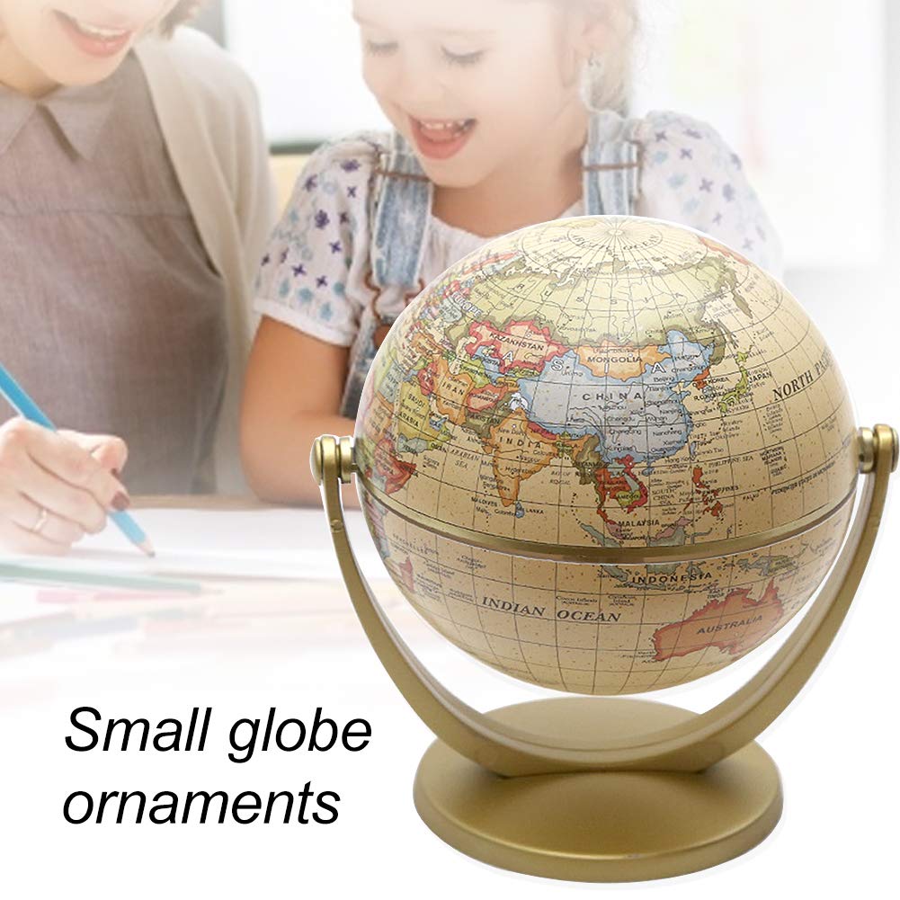 SQER Mini Globe,High Definition World Globe,About 12 x 15cm(Dia. x H),Suitable for Students, Children, Adults, The Elderly