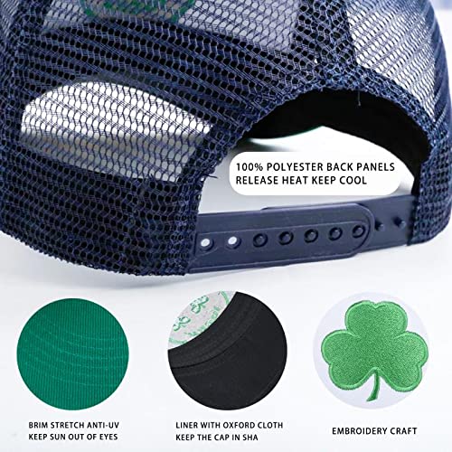 St Patricks Day Hat Green Irish Clover Shamkrock Sun Hat for Women Men Green Printed Cap