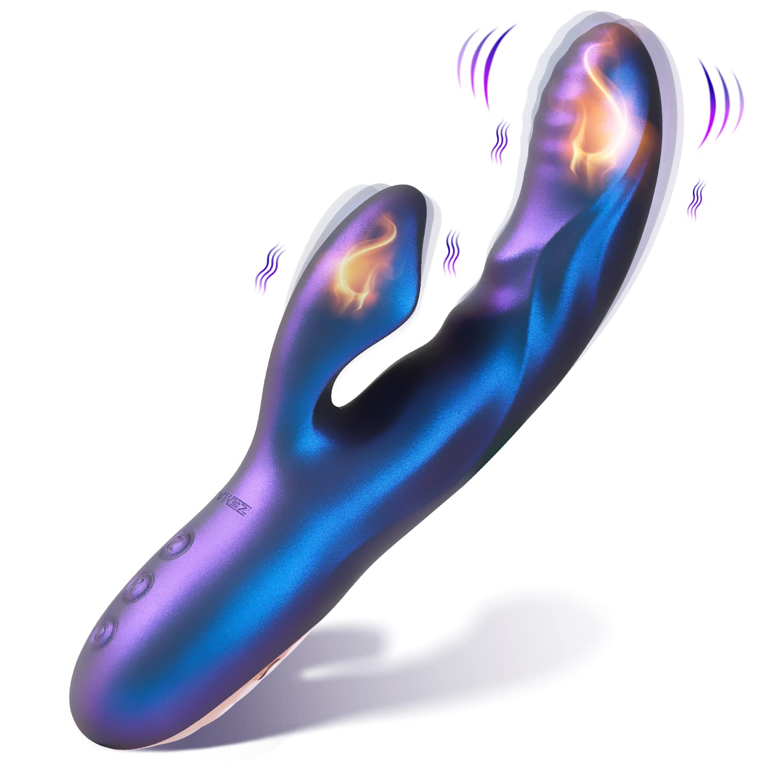 Rabbit Vibrator Sex Toy for Women - ZEMALIA Dildo Clitoral Vibrators with 10 Vibrations + Warming Function Clitoris and G Spot Double Stimulation Personal Massager - Adult Sex Toys for Women, Couple