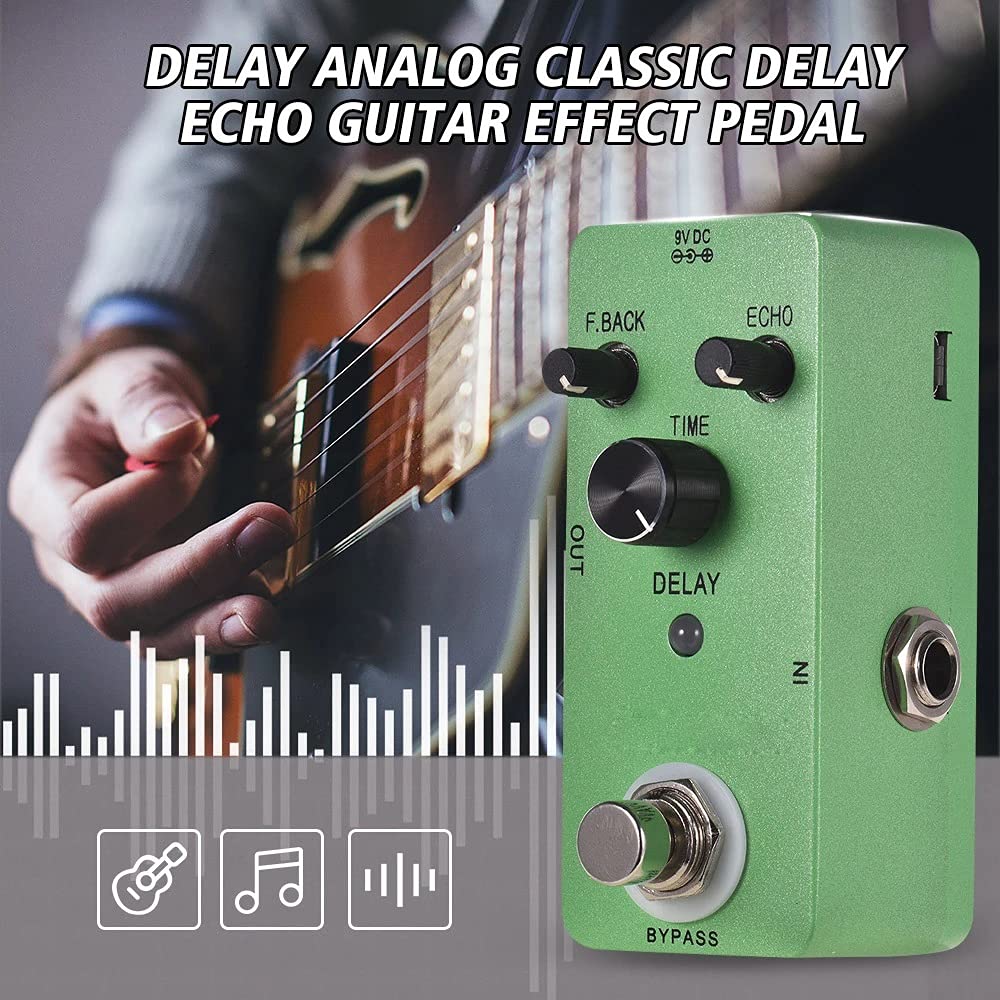ZYZMH Guitar Pedal DELAY Analog Classic Delay Echo Guitar Effect Pedal Zinc Alloy Shell True Bypass for Guitar Accessories