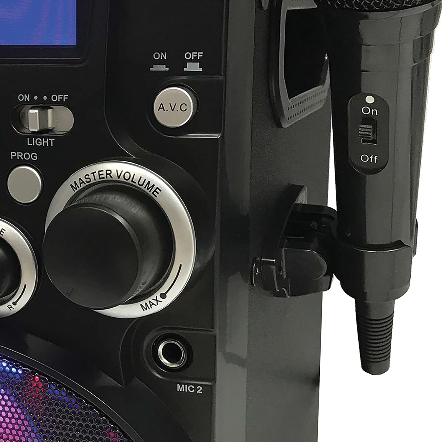 SYLVANIA SKAR128 8-Watt-Max CD-G Bluetooth Karaoke Machine with LCD Screen and Microphone