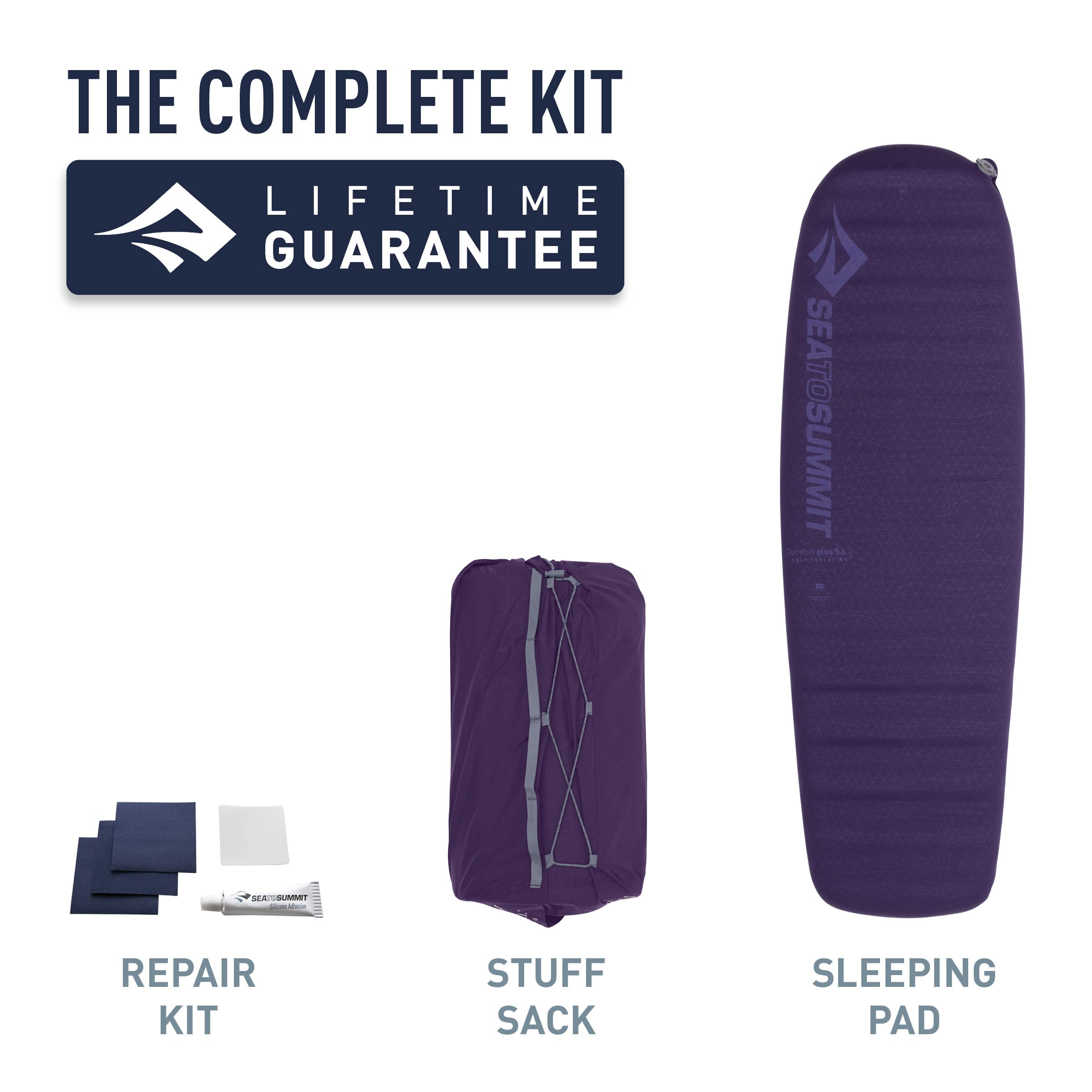 Sea to Summit Comfort Plus Self-Inflating Foam Sleeping Pad for Camping, Women's Regular (67 x 21 x 3 inches) - 2021